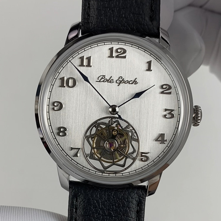 极辰POLE EPOCH 001系列CAL.0012极辰飞行陀飞轮机械手表樱花