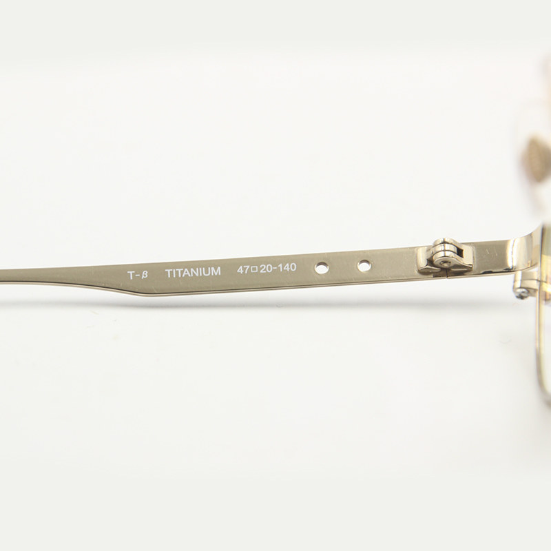 [USD 127.68] Precision glasses frame ultra light pure titanium half ...