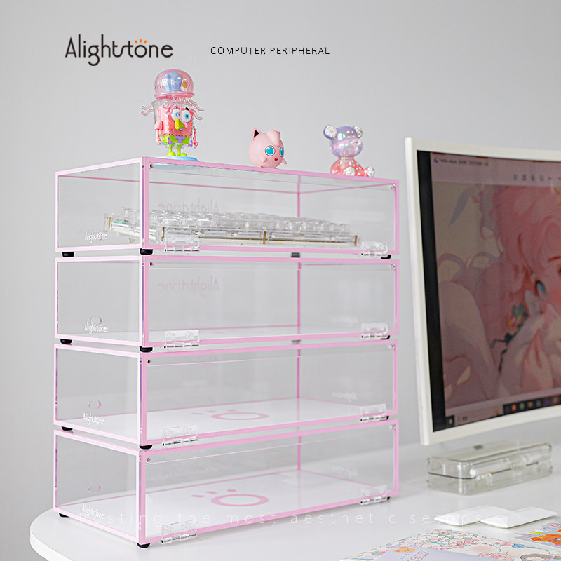 Alightstone customized mechanical keyboard storage compartment: pink ...