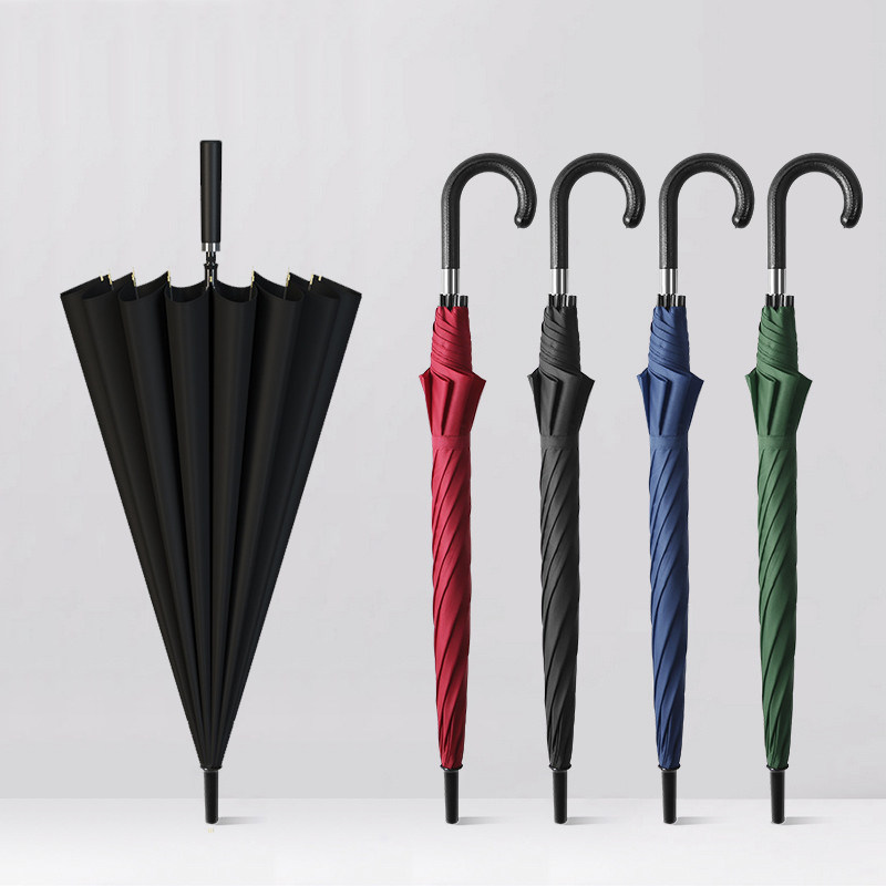 Extra large reinforced thickened long umbrella, the guardian of rainy ...