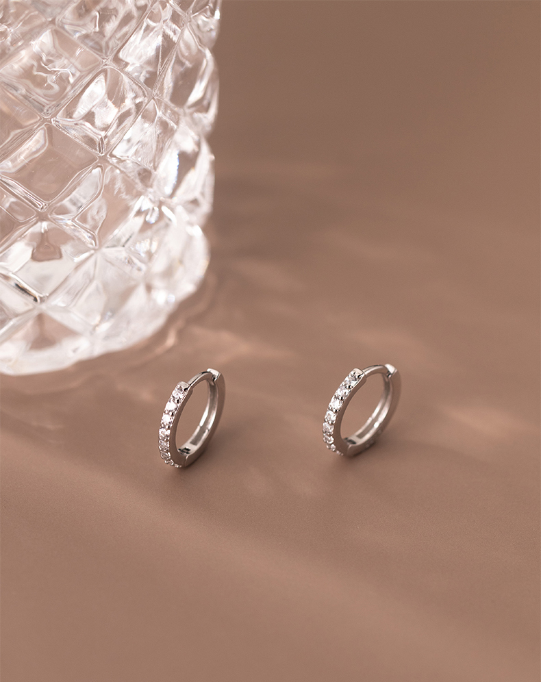 s925银圆环个性耳扣韩版气质小清新镶钻排钻耳饰品M00398-阿里巴巴