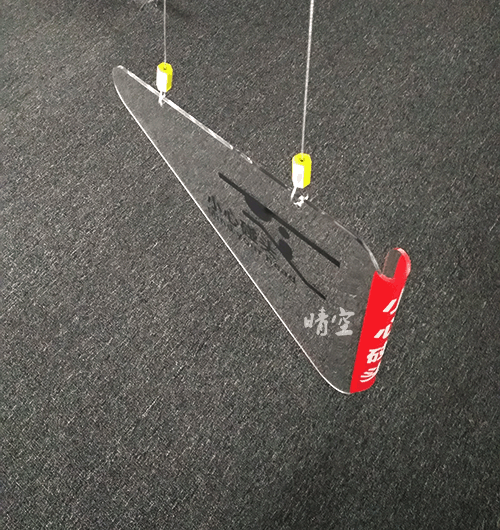 Escalator careful meeting acrylic anti-collision device triangle ...