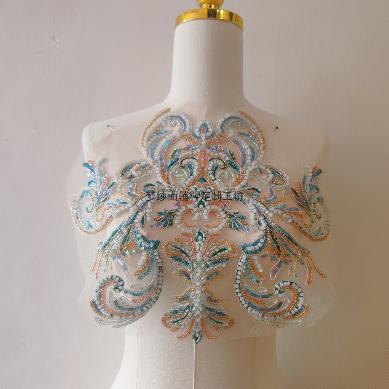 Heavy-duty beaded appliques to make your wedding dress or formal gown ...