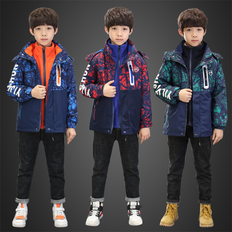 Boy stormtrooper winter thickened jacket 2021 new middle and large ...