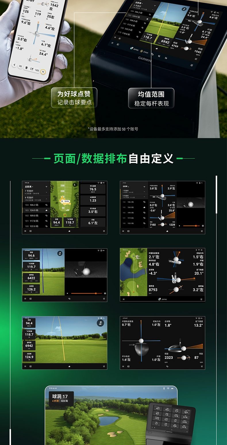 Garmin Approach R50 Golf Simulator Equipment Home Indoor Swing Data ...