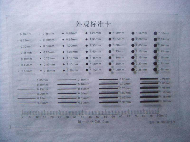 Appearance inspection standard Card point gauge Black dot table ...