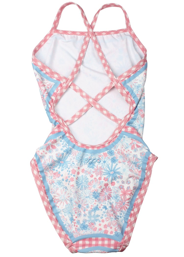 HOOG children's swimsuit female professional one-piece girl new high ...