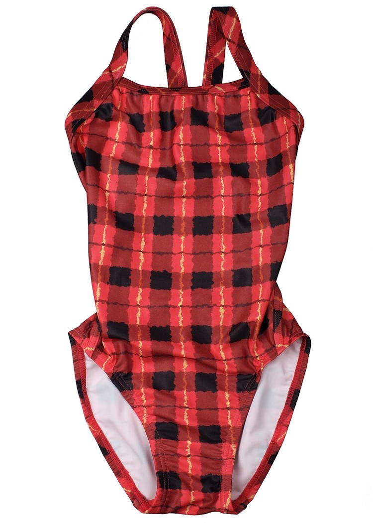 HOOG children's swimsuit female professional one-piece girl new high ...