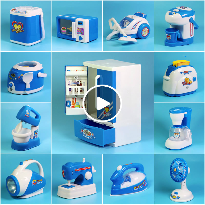 Electric simulation mini small appliance toy set washing machine boys ...