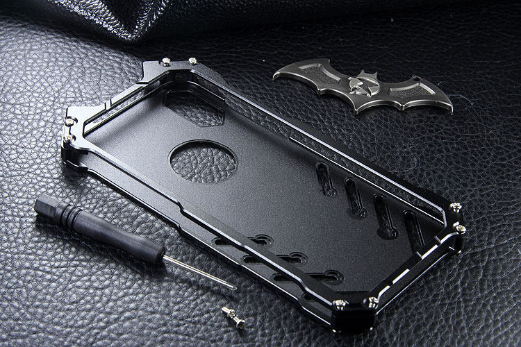 R-Just Batman Shockproof Aluminum Shell Metal Case with Custom Bataran ...