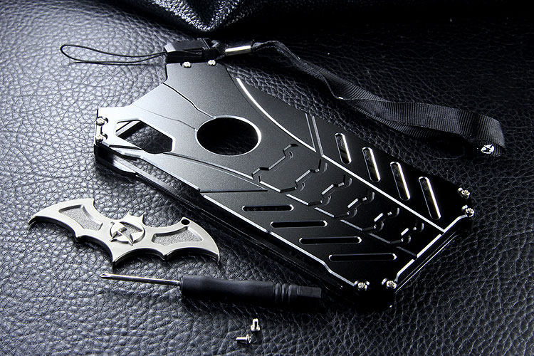 R-Just Batman Shockproof Aluminum Shell Metal Case with Custom Bataran ...