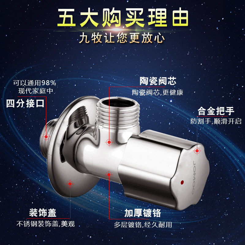 [USD 16.13] Jiumu Bathroom Triangle Valve Eight Strip Valve Water ...