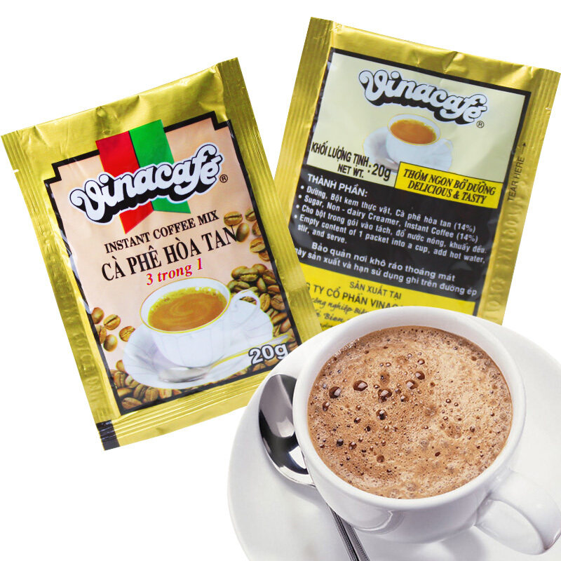 Golden yellow Vietnam original imported Wina coffee vinacafe three in ...