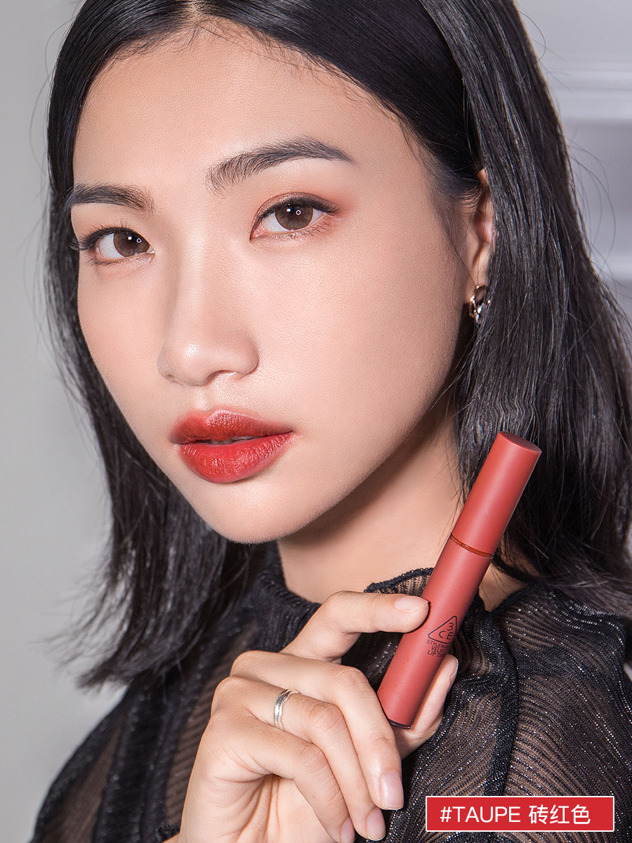 Korea 3CE velvet matte lip glaze female TAUPE matte plum color rumors ...