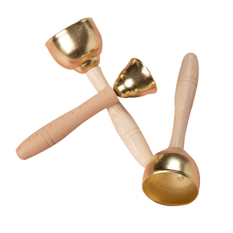 Orff musical instrument copper bell bell child strike handle large and ...
