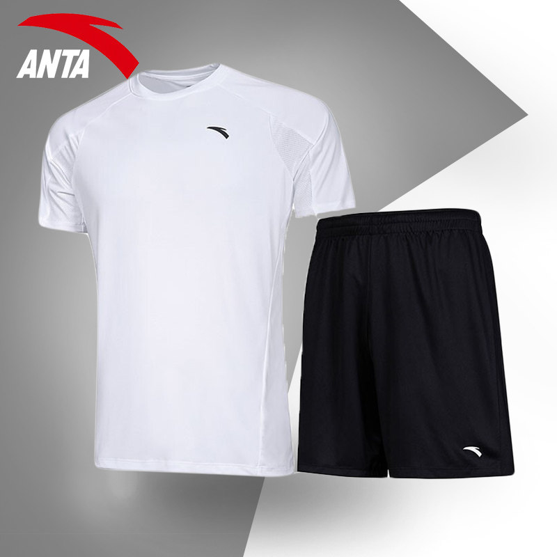 Anta sports suit Men's short-sleeved shorts men's summer breathable ...
