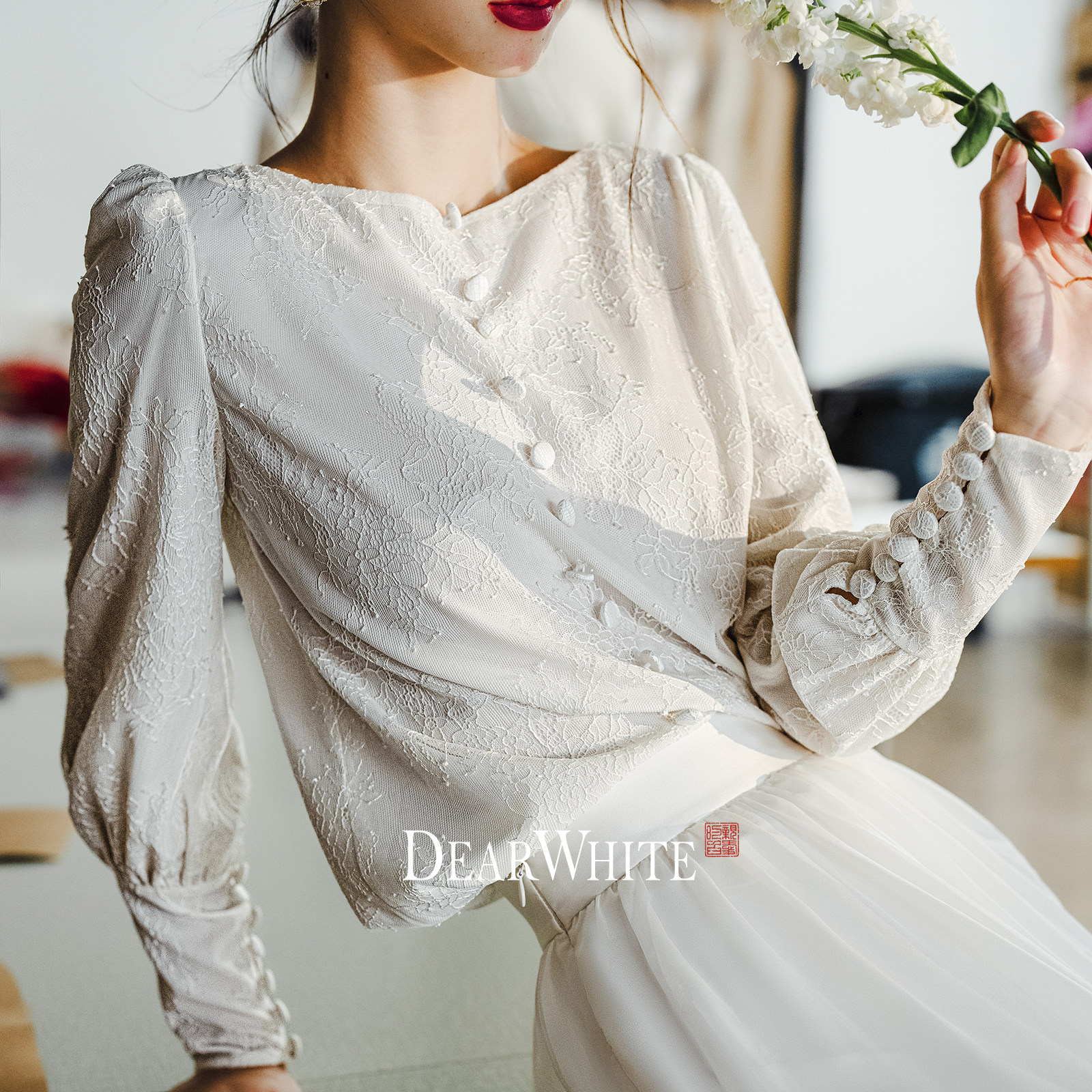 Dear White Original Notebook White Engagement Dress Bride Retro French ...