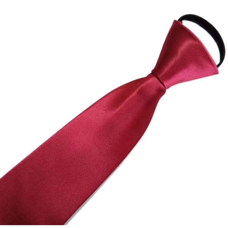 🔥 A must-have item! glossy 8cm pure color tie for men, zipper style ...