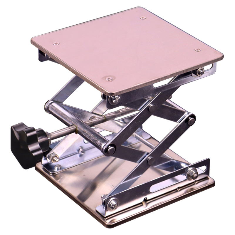 小型不锈钢升降台化学生物实验室用手动微型便携简易螺旋小平台10*10cm厘米教学仪器实验器材酒精灯用升降台-Taobao Malaysia