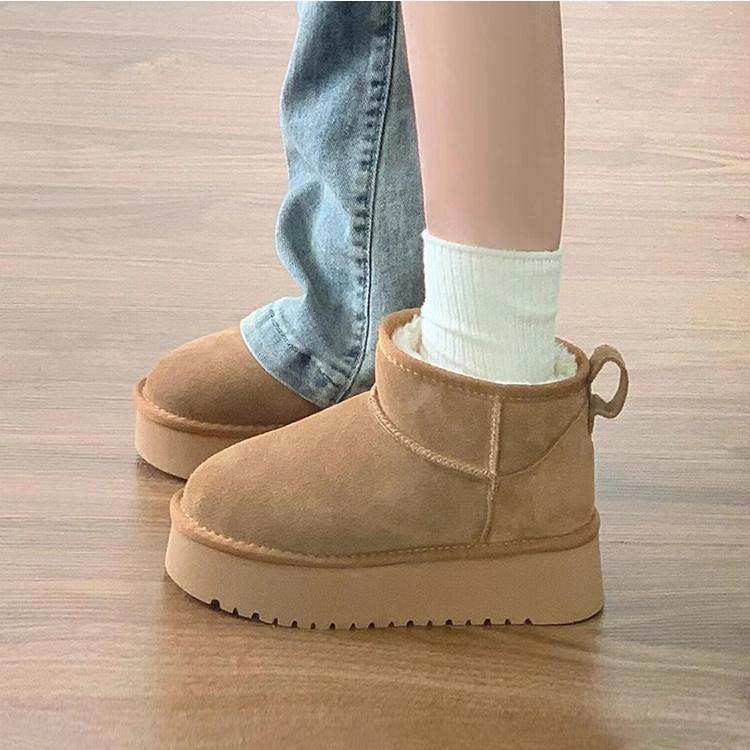 2024 new winter platform wool snow boots with hidden heel: stay warm ...