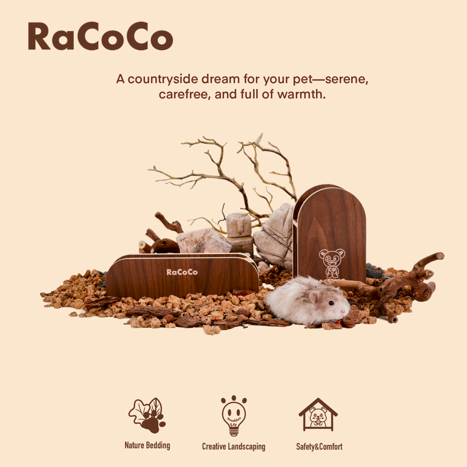 RACOCO花插小仓鼠玩具躲避屋窝笼子：解闷自嗨，萌宠新宠！-窝-淘宝好物网