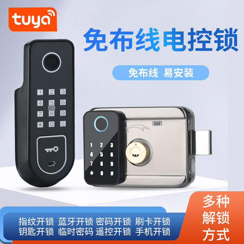 Old-fashioned Iron Door Fingerprint Lock Home Stainless Steel Door Code ...