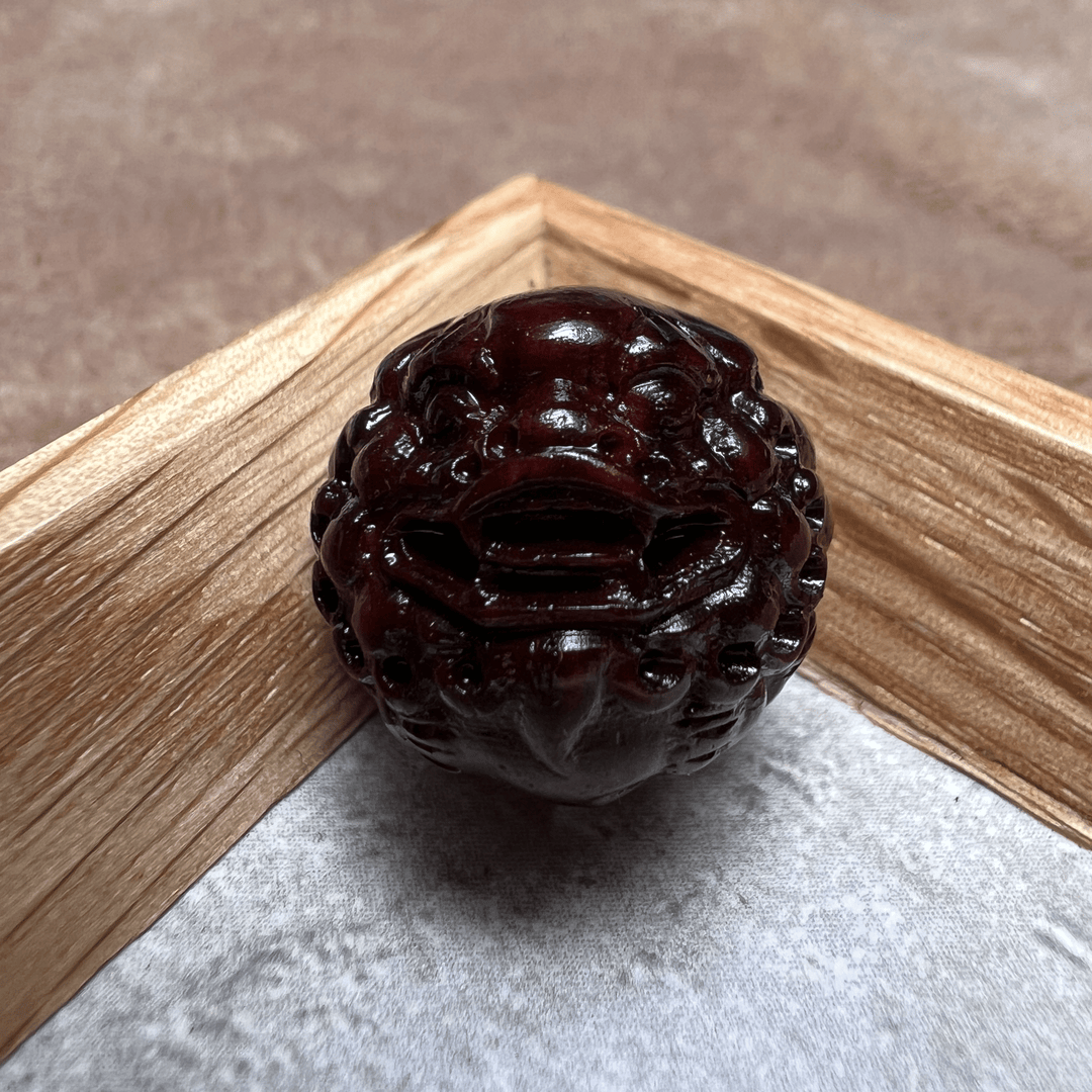 Indian small-leaf red sandalwood pixiu carved single beads, what are ...