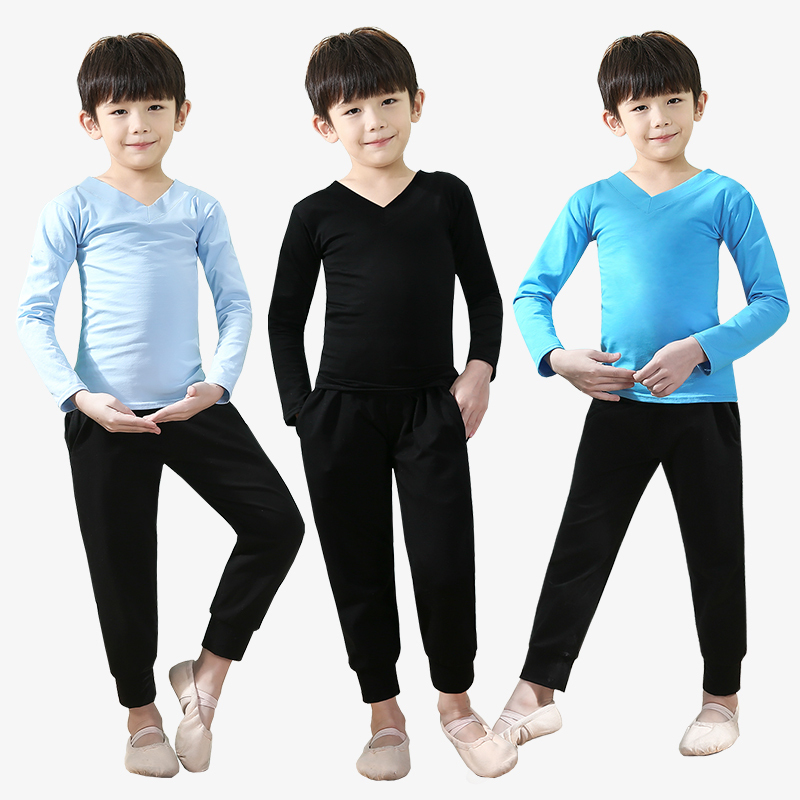 Boys latin dance shirt Children dance clothes boys long sleeve training ...