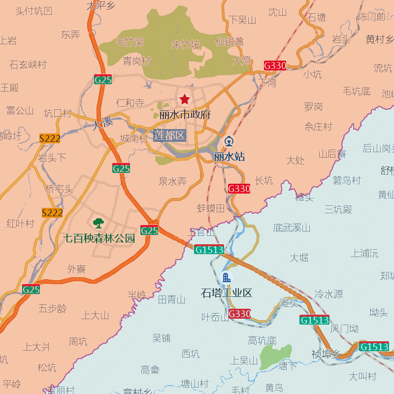 [USD 78.18] 2022 New Zhejiang Lishui Map Wall Map Customizable Urban ...