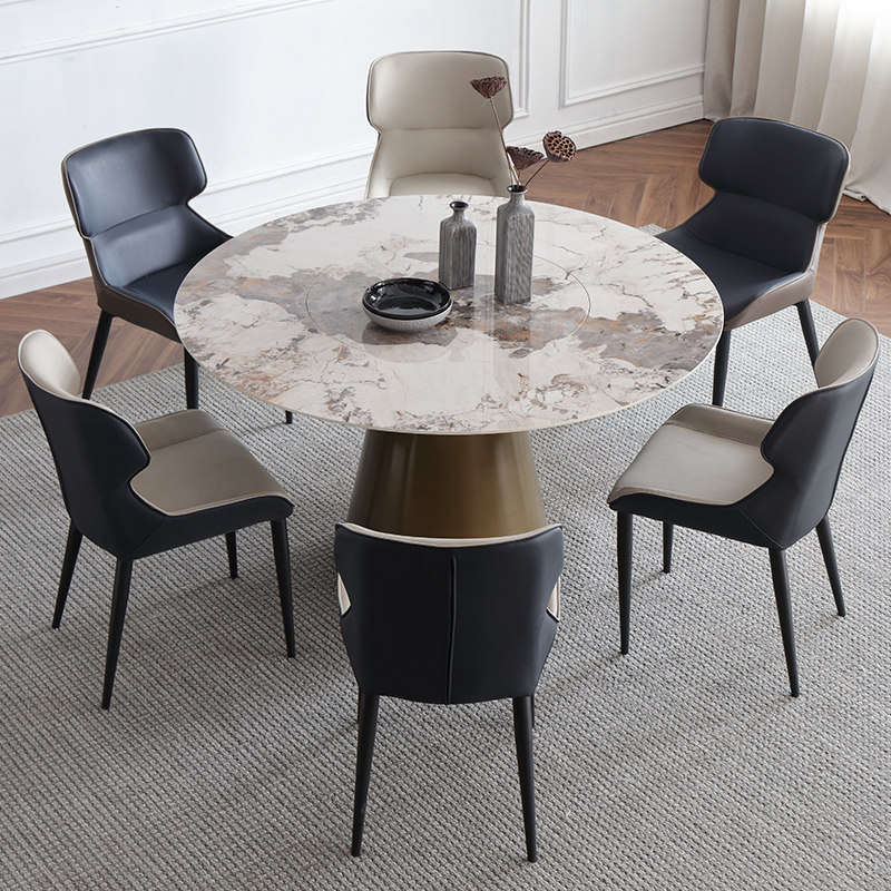 Delifeng's embedded rock board dining table is modern, simple, and ...