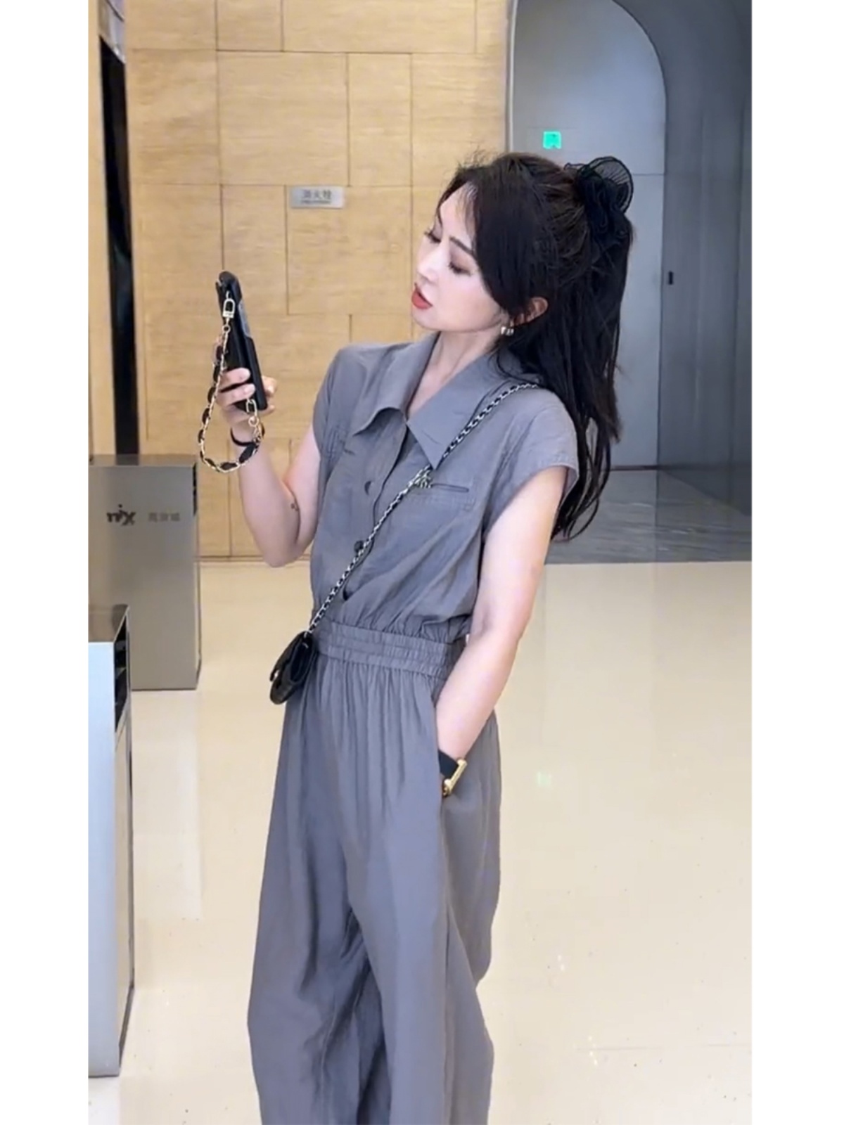 现货{运费险}高冷御姐风高端西装棉麻亚麻连体裤套装女2024新款夏-Taobao