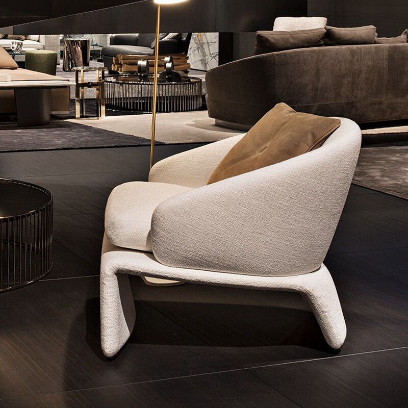 Italian light luxury single sofa chair modern minimalist sample house ...