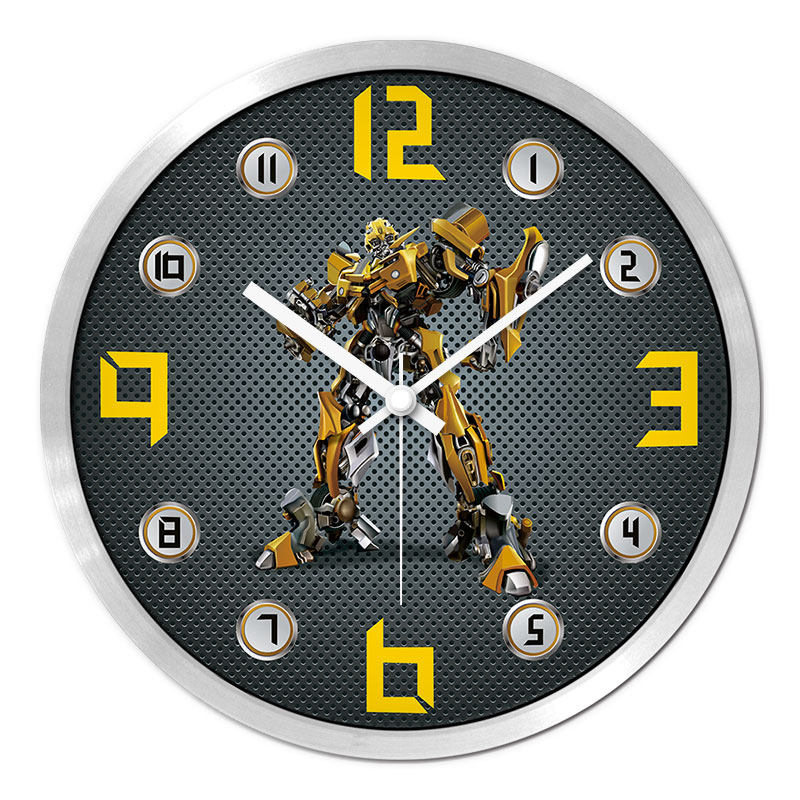 Children's room wall clock Transformers bumblebee wall clock creative ...
