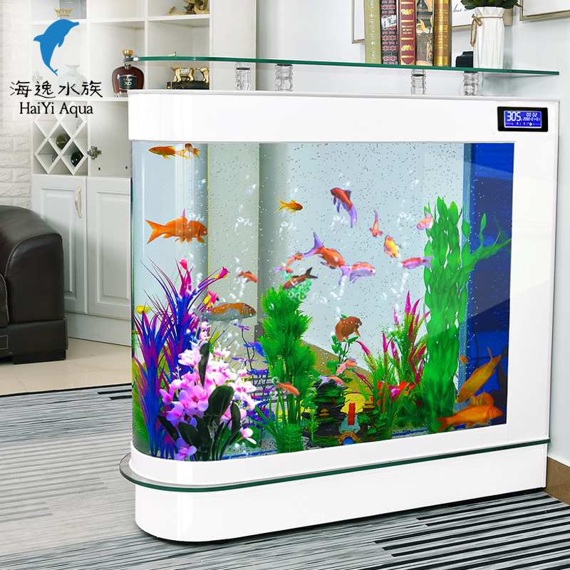 Bullet fish tank living room household medium aquarium glass 1 2 meters ...