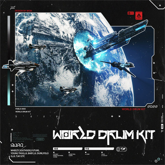 Domestic producer Pablo World Drum Kit sample tone package drum kit ...
