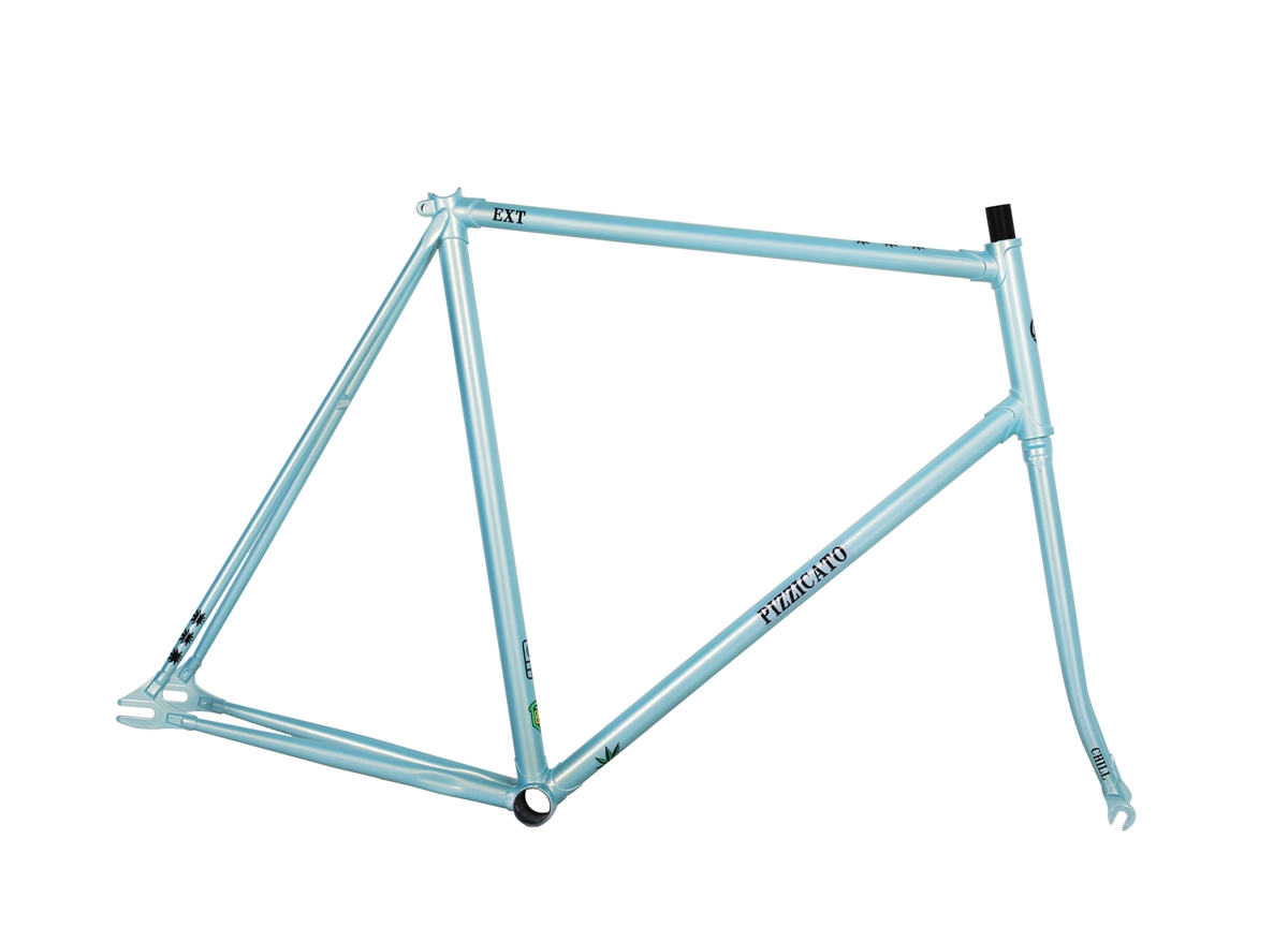 PIZZ-E1 Черная фиксированная Шестерня Ретро велосипедная Рама Steel853 ...