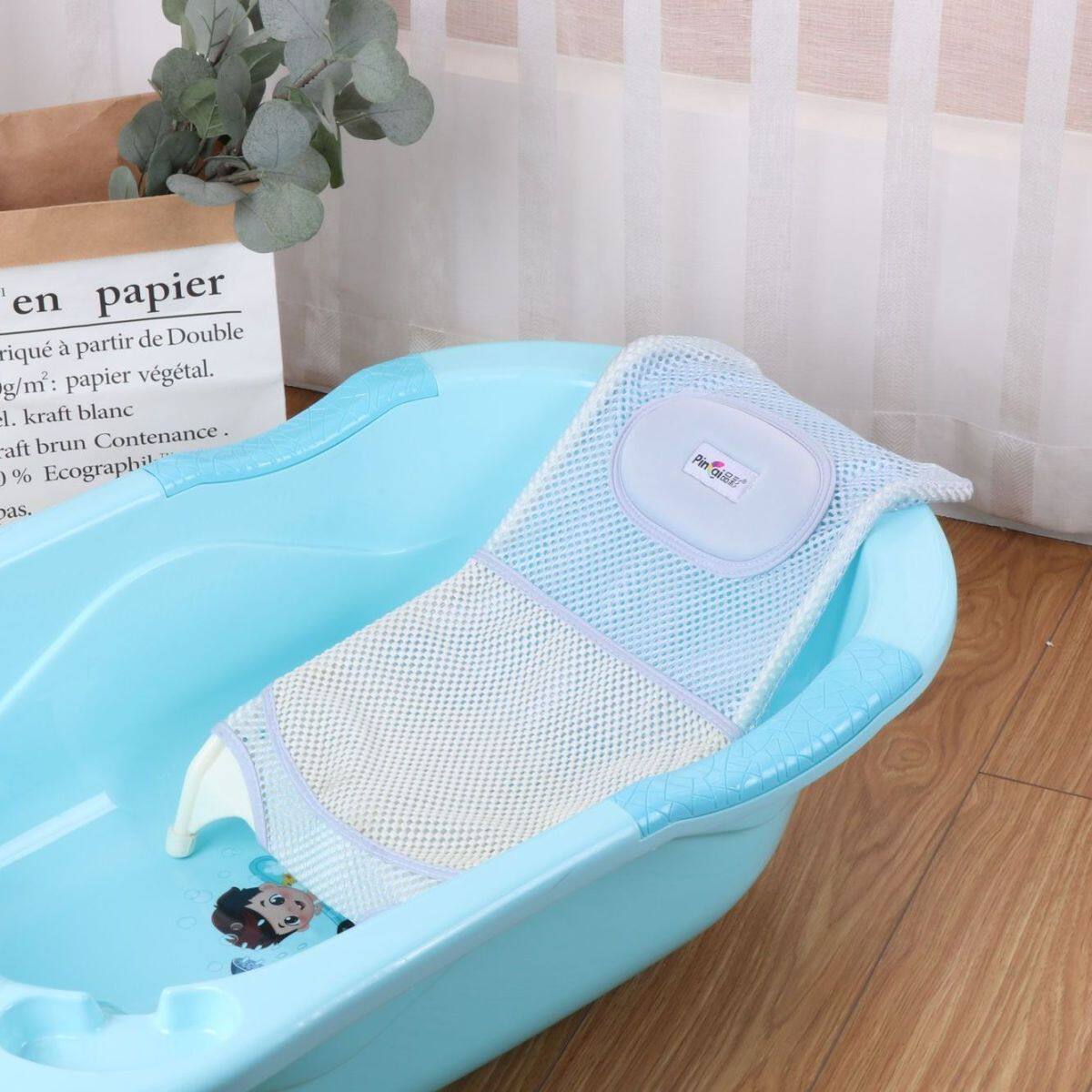 Baby bath shower rack lying toilet baby bathtub net pocket pad is the ...