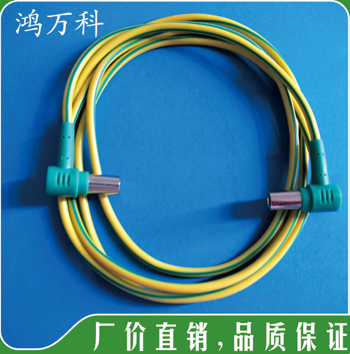 Medical yellow and green grounding wire grounding socket binding post ...
