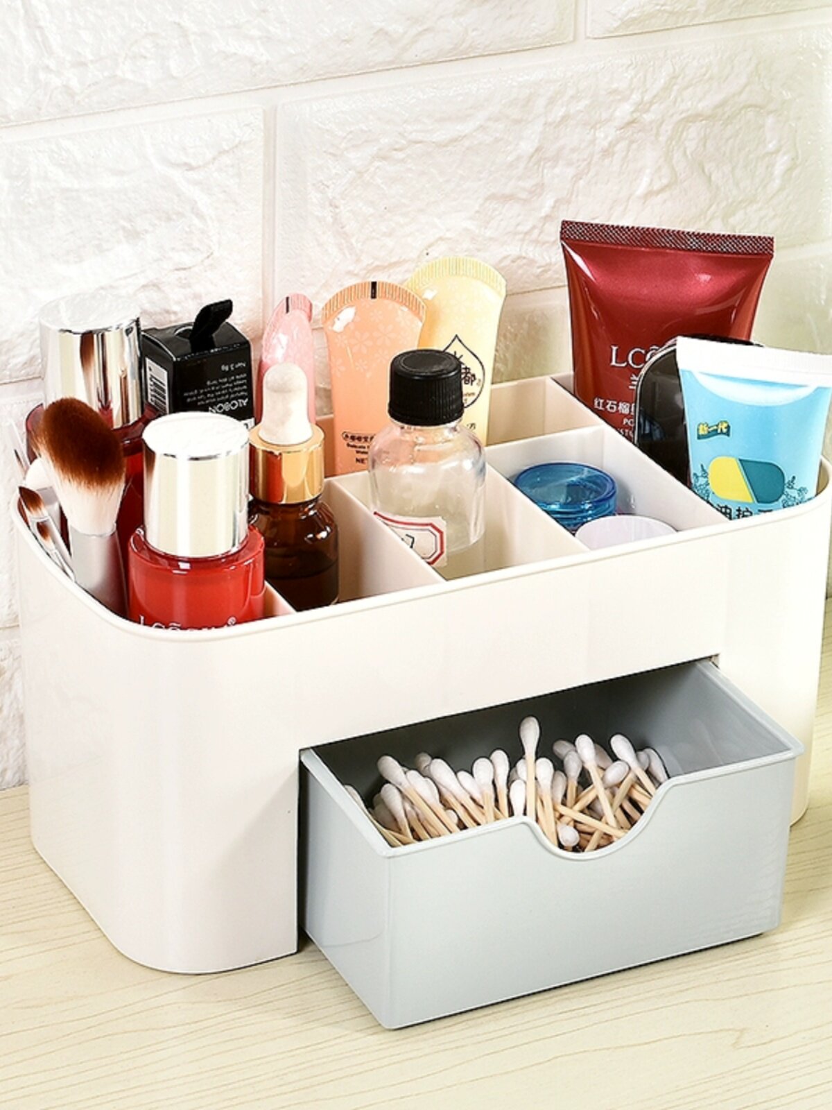 Drawer Desktop Storage Cabinet Pen Holder Drawer Cabinet Set Storage ...