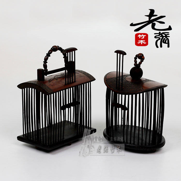 Bamboo retro katydid cage vertical cage cricket cricket basket can ...