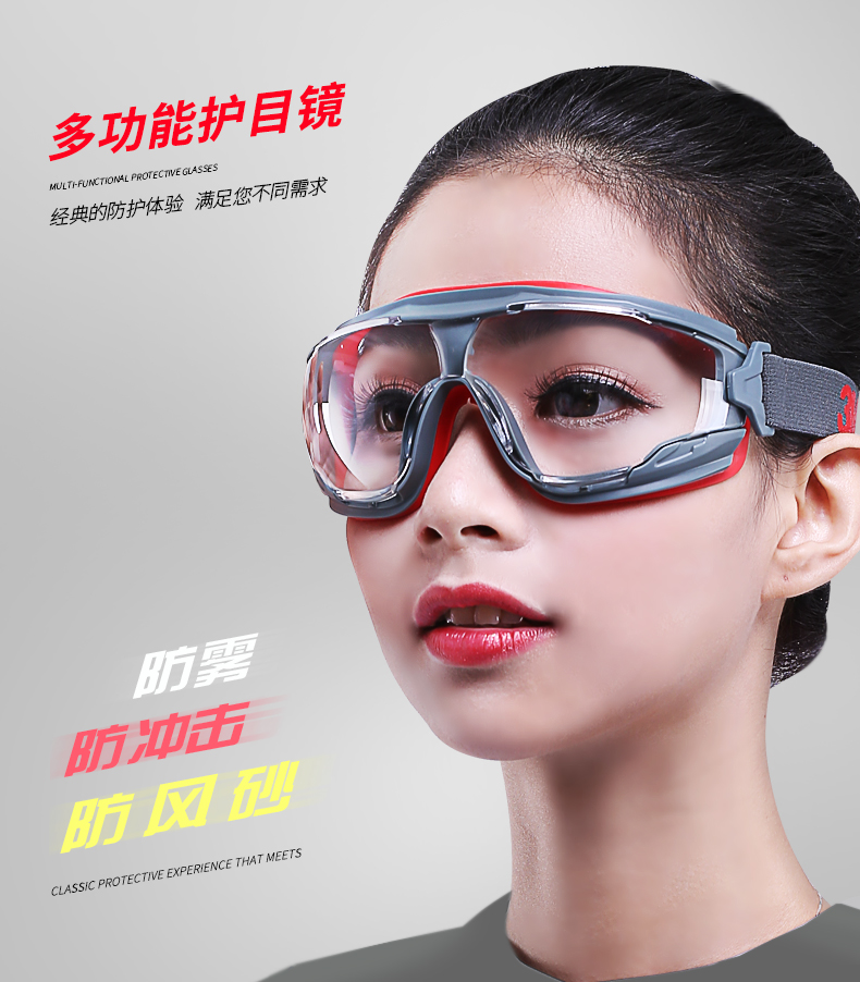 3M GA501防雾护目镜防尘防风沙防液体飞溅眼罩抗冲击劳保防护眼镜-阿里巴巴