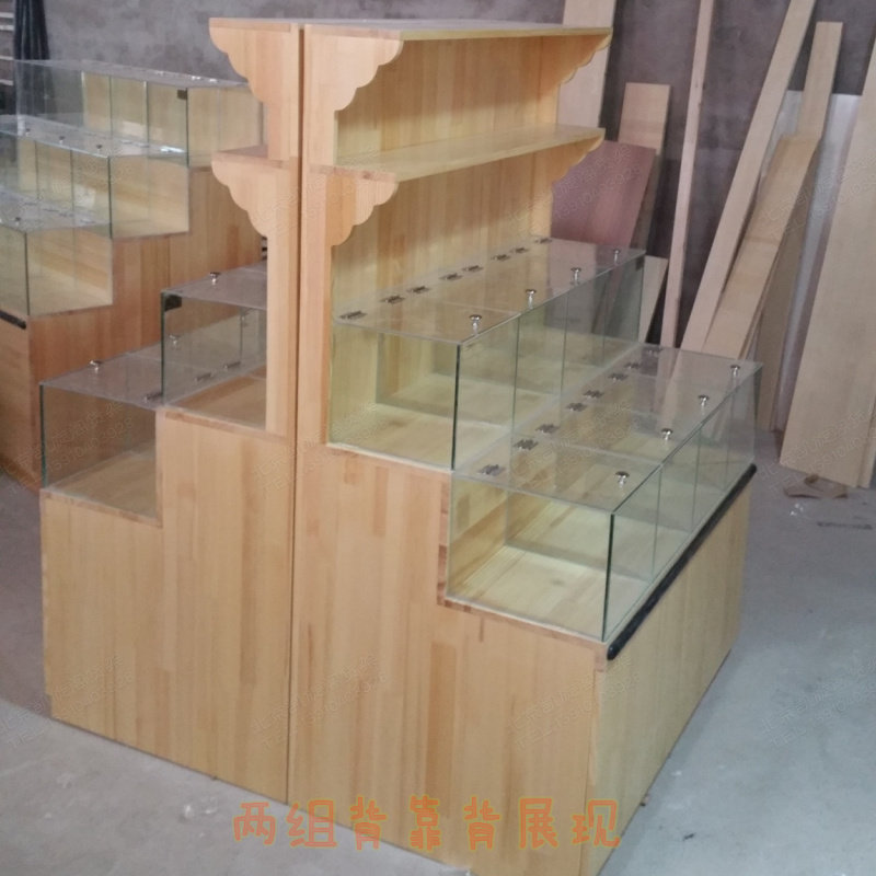 [USD 11.29] supermarket wooden shelf grain rack rice bowl grain ...