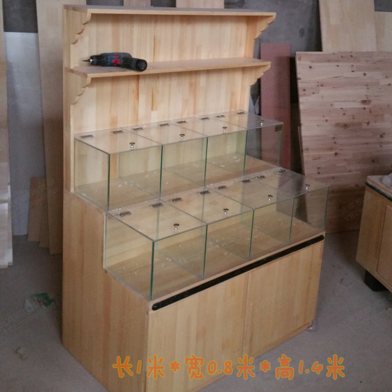[USD 11.29] supermarket wooden shelf grain rack rice bowl grain miscellaneous grain cabinet dry ...