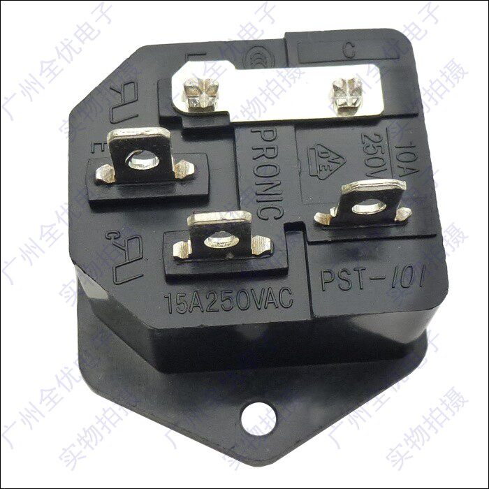 Taiwan PRONIC PST-101 15A250VAC safety socket with screw hole
