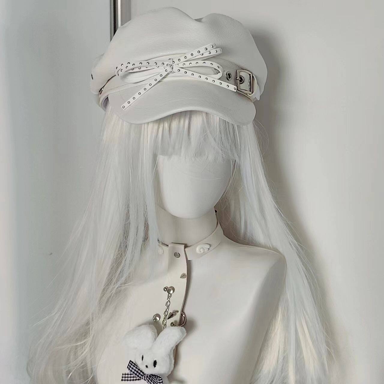 25 years hottest y2k style white beret recommended! yabi culture sweet ...