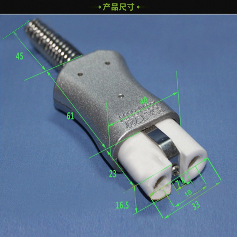 T727铝合金高温插头 35A加热圈陶瓷电炉插头 工业耐高温插头插座-阿里巴巴