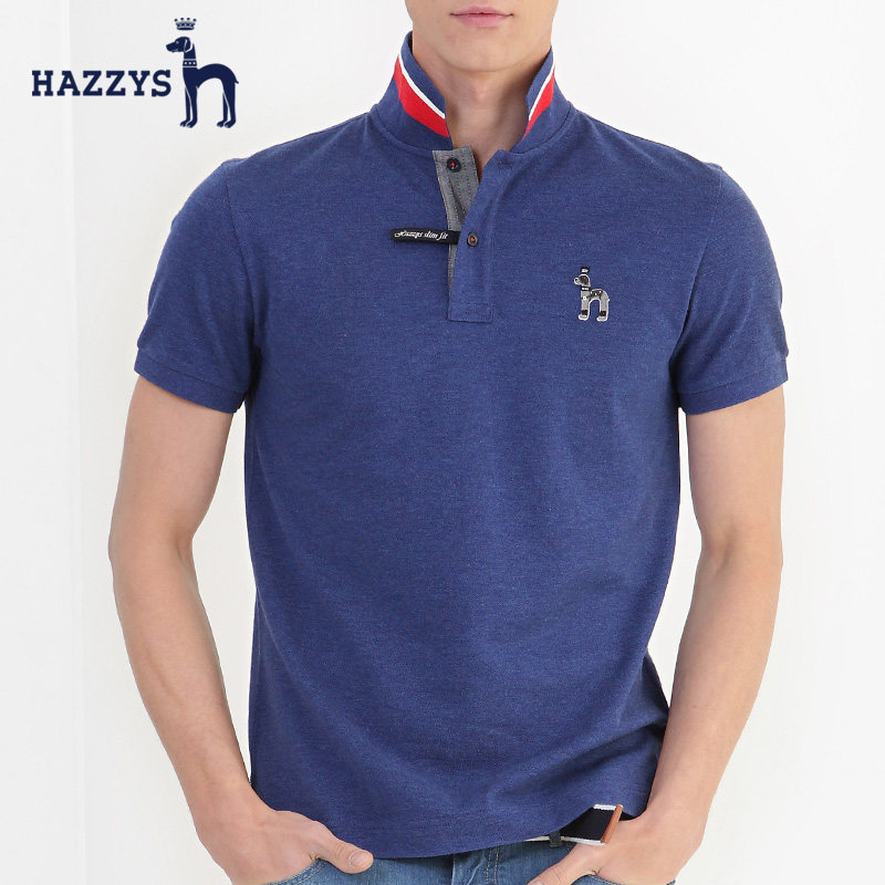 [USD 295.63] Hazzys Men's Summer New Slim Short Sleeve T-Shirt Pure ...