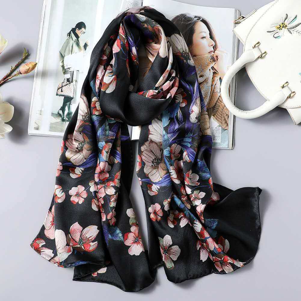 Hangzhou Silk Scarf Women's Mulberry Silk Spring and Autumn Long Silk ...