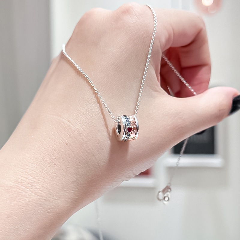 Pandora潘多拉密语筒串饰782639C01轻奢简约小众甜美高级925银diy-Taobao