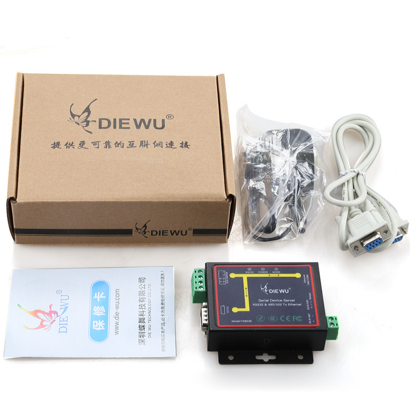 DIEWU serial port server RS232 RS485 to Ethernet port TCP IP network communication equipment ...